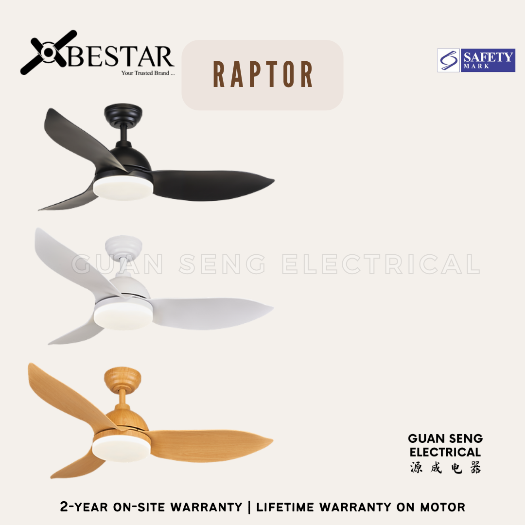 BESTAR Raptor 33" 38" 48" DC Motor Ceiling Fan with Remote Control ...