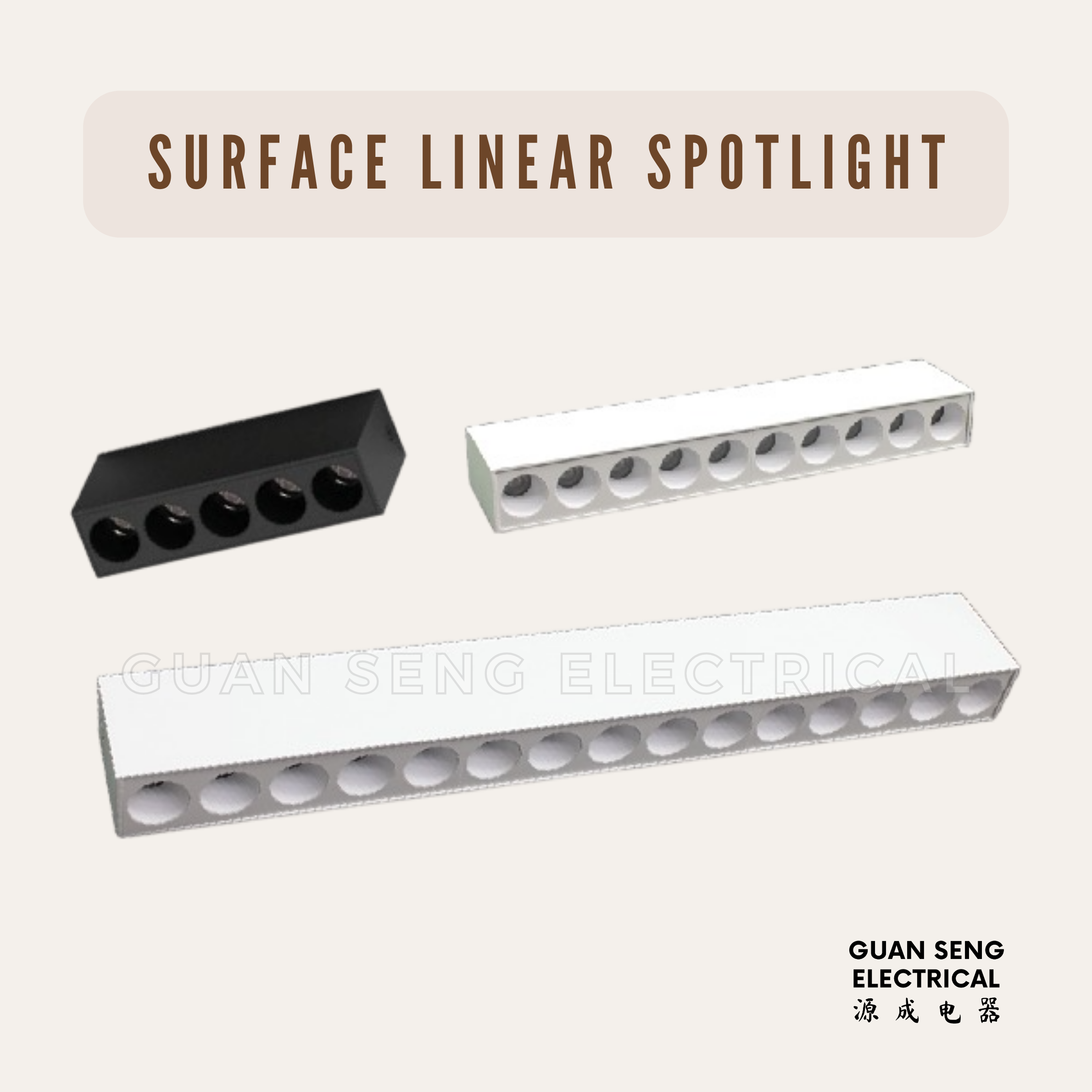 Surface Linear Spotlight Selectable CCT Black White – Guan Seng Electrical